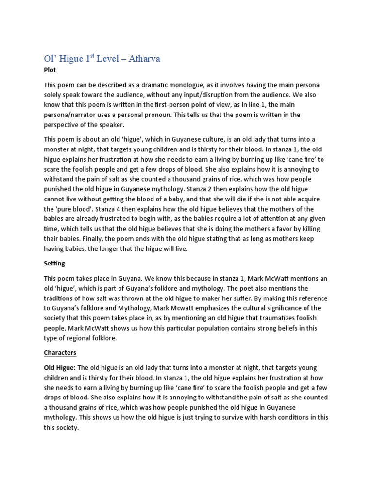 Ol Higue 1st Level | PDF | Narration