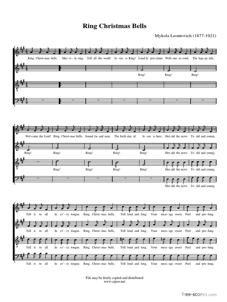 Ring Christmas Bells: Mykola Leontovich (1877-1921) | PDF | Christmas ...