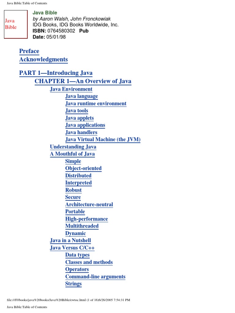 Java Bible | PDF | Java (Programming Language) | Sql