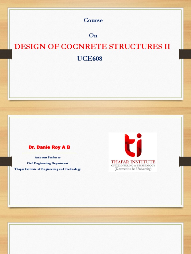Design of Cocnrete Structures Ii: Course On | PDF | Economic Sectors ...