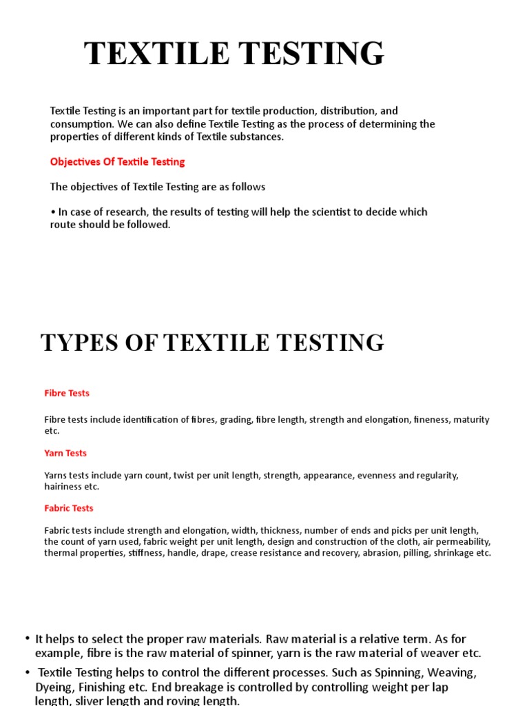 Textile Testing | PDF | Textiles | Yarn