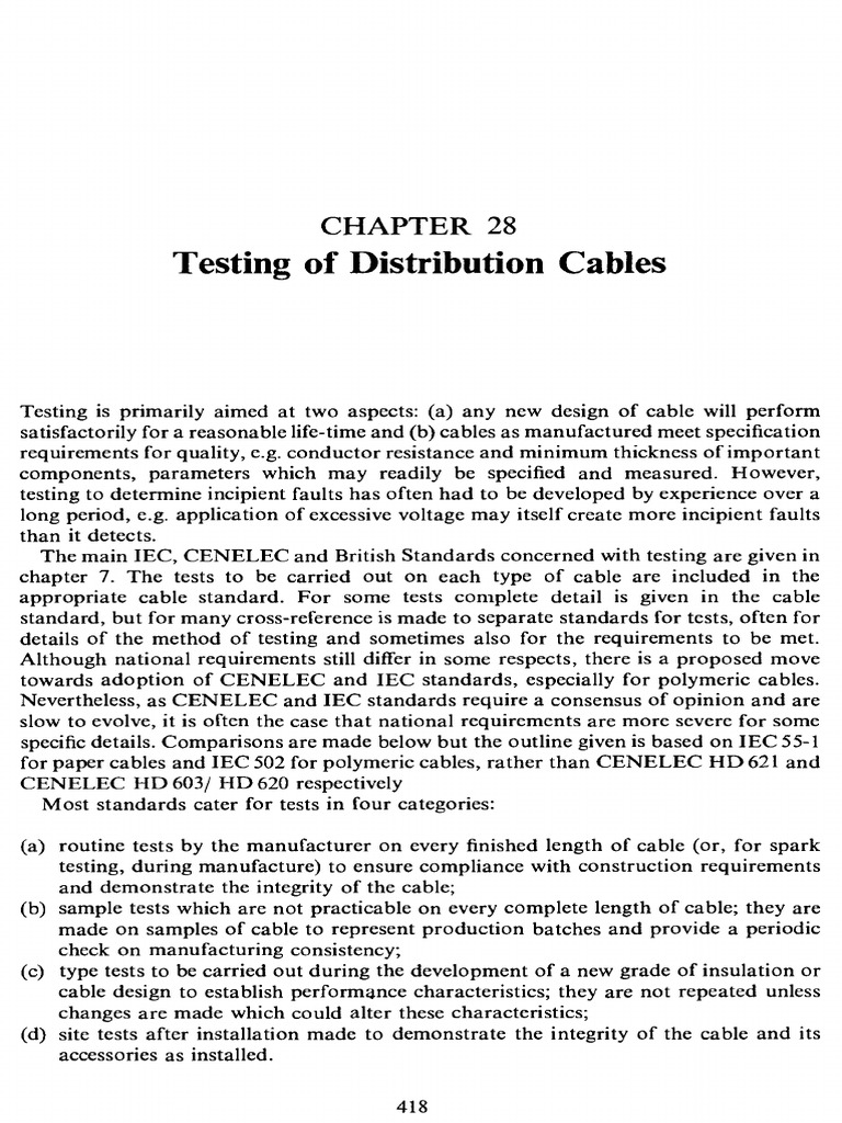 Testing Distribution Cables: Evaluating Cable Integrity Through Routine ...