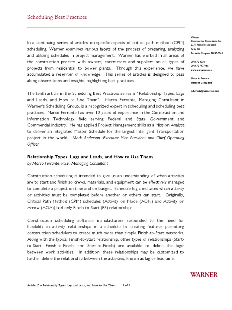 Article 10 - Types of Lags | PDF