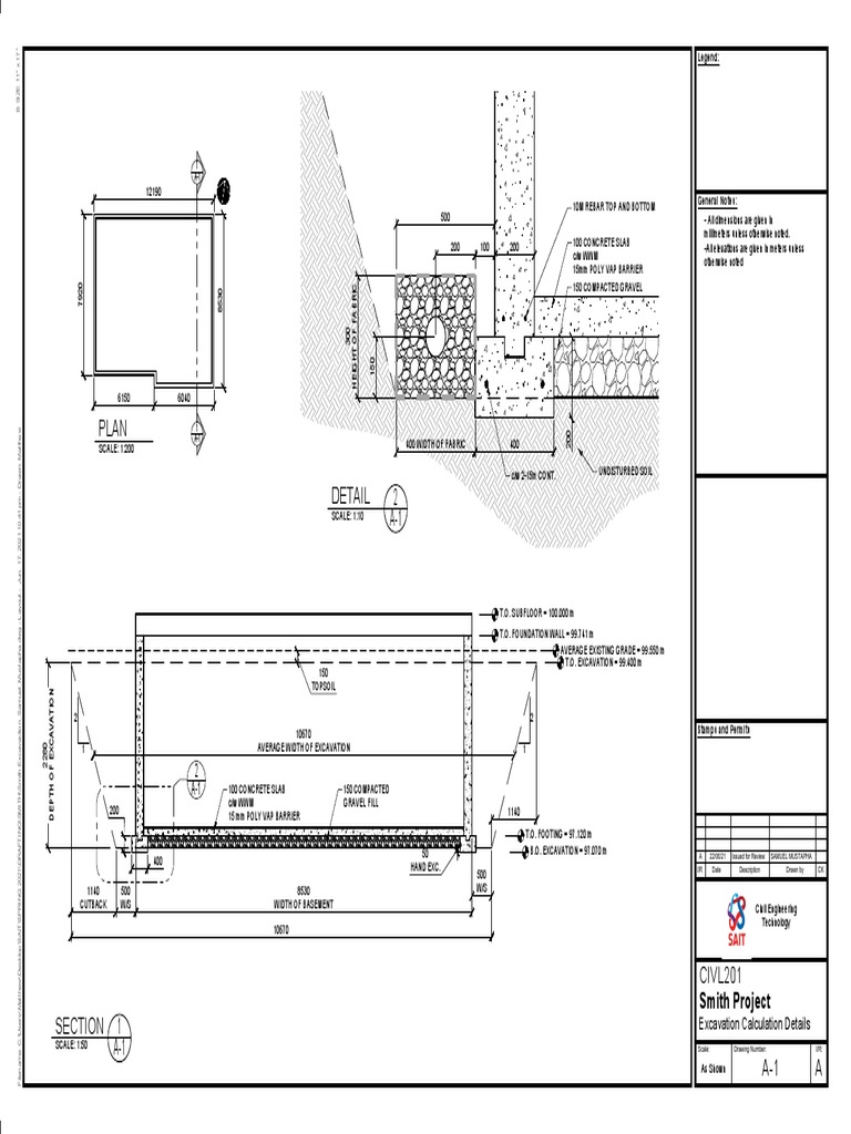Smith Project: Excavation Calculation Details | PDF | Civil Engineering ...