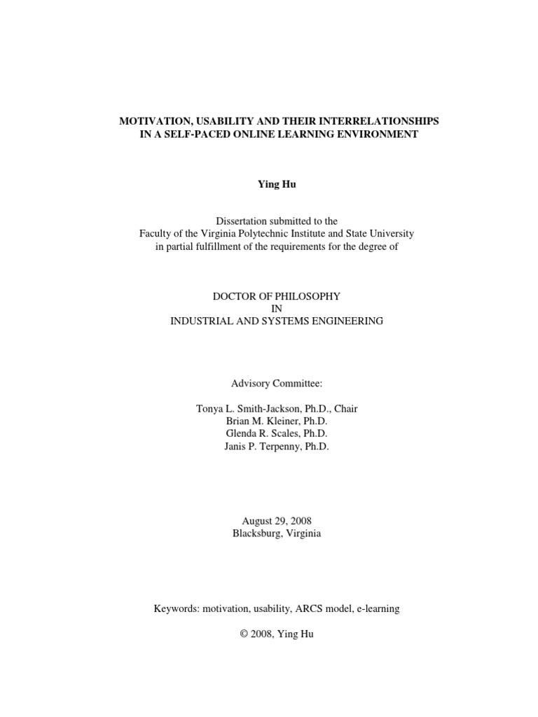 Hu Dissertation Etd | PDF | Usability | Educational Technology