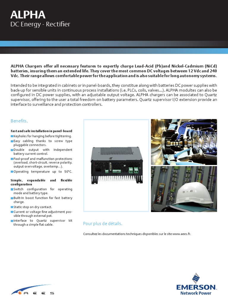 Pc-Alpha Datasheet Iec en | PDF | Rectifier | Battery Charger
