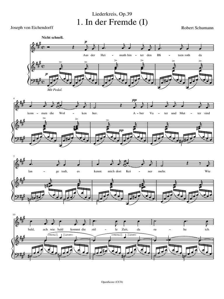 In Der Fremde - Schumann | PDF