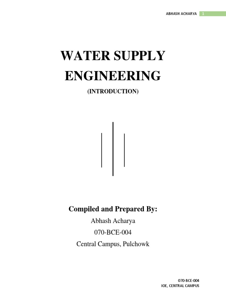Water Supply Engineering: Compiled and Prepared by | PDF | Aquifer ...