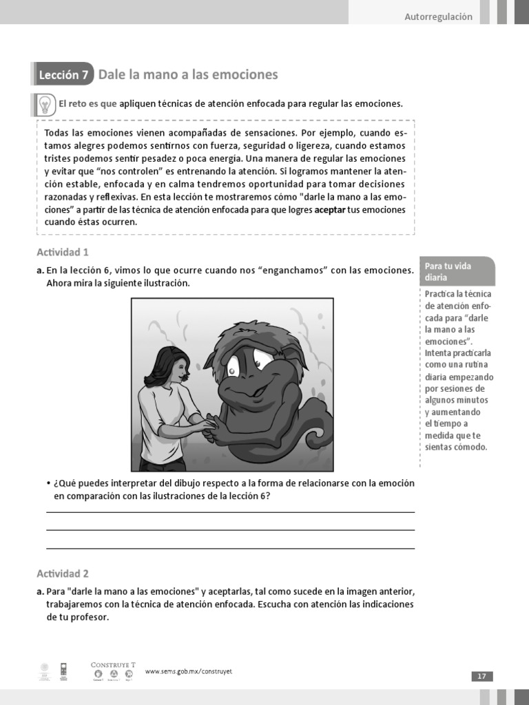 Técnicas de Autorregulación Emocional | PDF | Las emociones | Sicología
