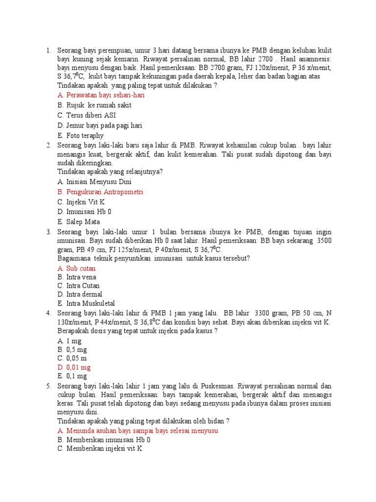 Tindakan Medis untuk Bayi Baru Lahir | PDF