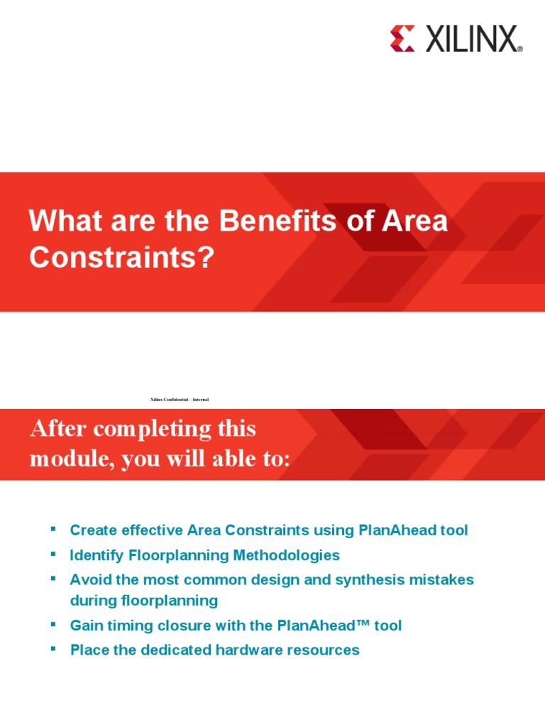 Benefits of Area Constraints | PDF | Field Programmable Gate Array ...