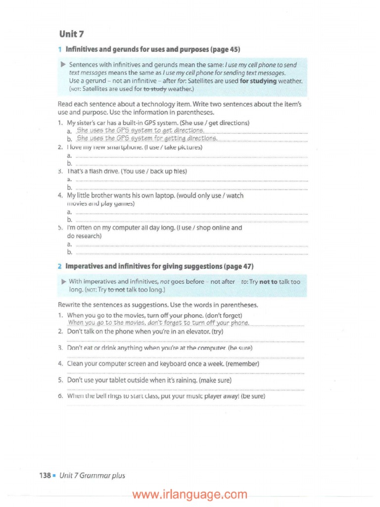 Grammar Unit 7 | PDF