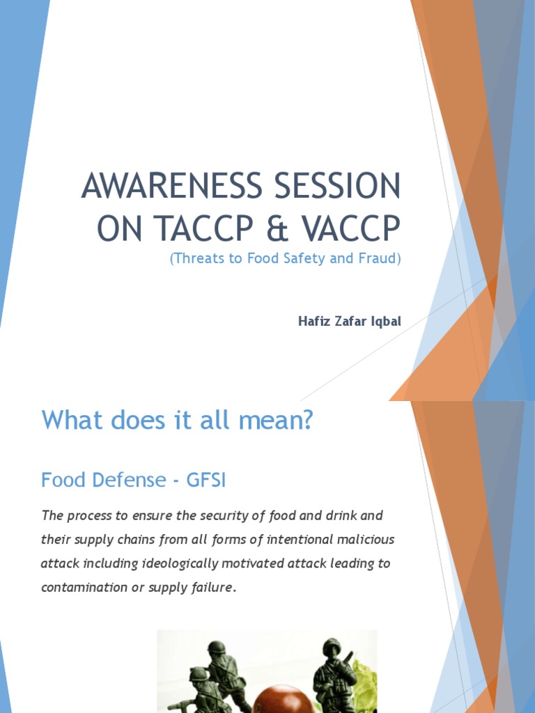 TACCP and VACCP | PDF | Foods | Food And Drink