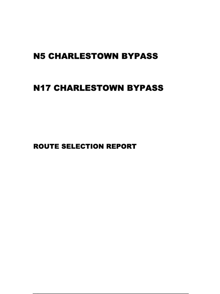 Route Selection Report | PDF | Road Infrastructure | Transportation ...