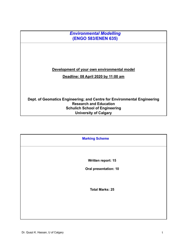 Environmental Modelling Project Guide | PDF | Scientific Method ...
