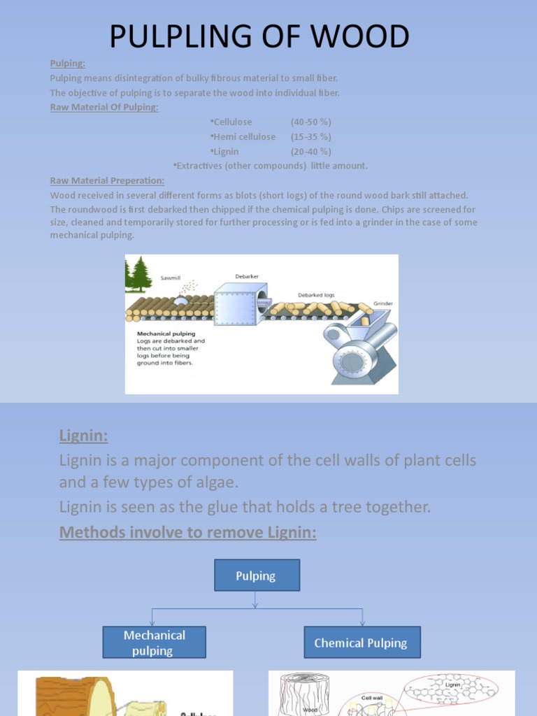 Pulpling of Wood Edited | Download Free PDF | Pulp (Paper) | Wood