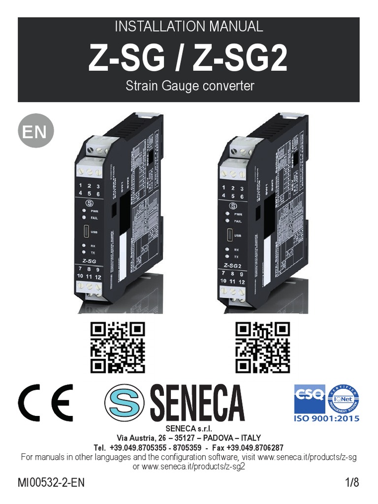 Z-SG / Z-SG2: Installation Manual | PDF | Power Supply | Usb
