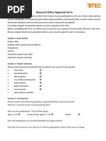 Ethical Clearance Form | PDF | Survey Methodology | Questionnaire