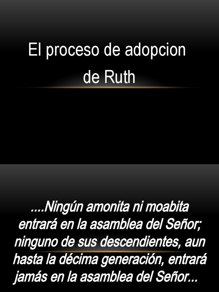 Ruth y Su Aceptacion en La Asamblea de Dios | PDF | Libros del Antiguo ...