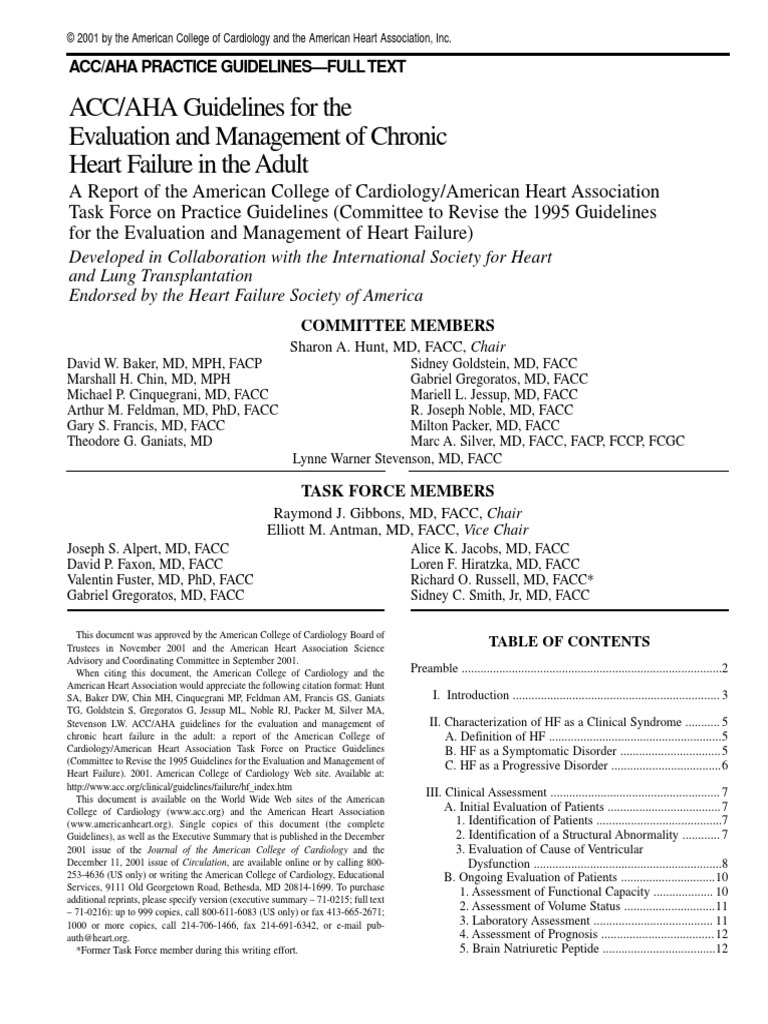 ACC-AHA Guidelines Heart Failure | PDF | Heart Failure | Heart