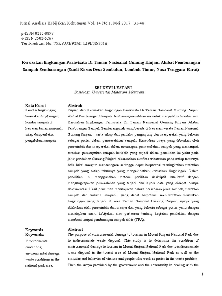 Uas Tema Dan Perspektif (Sri Devi Lestari, l1c018099) | PDF