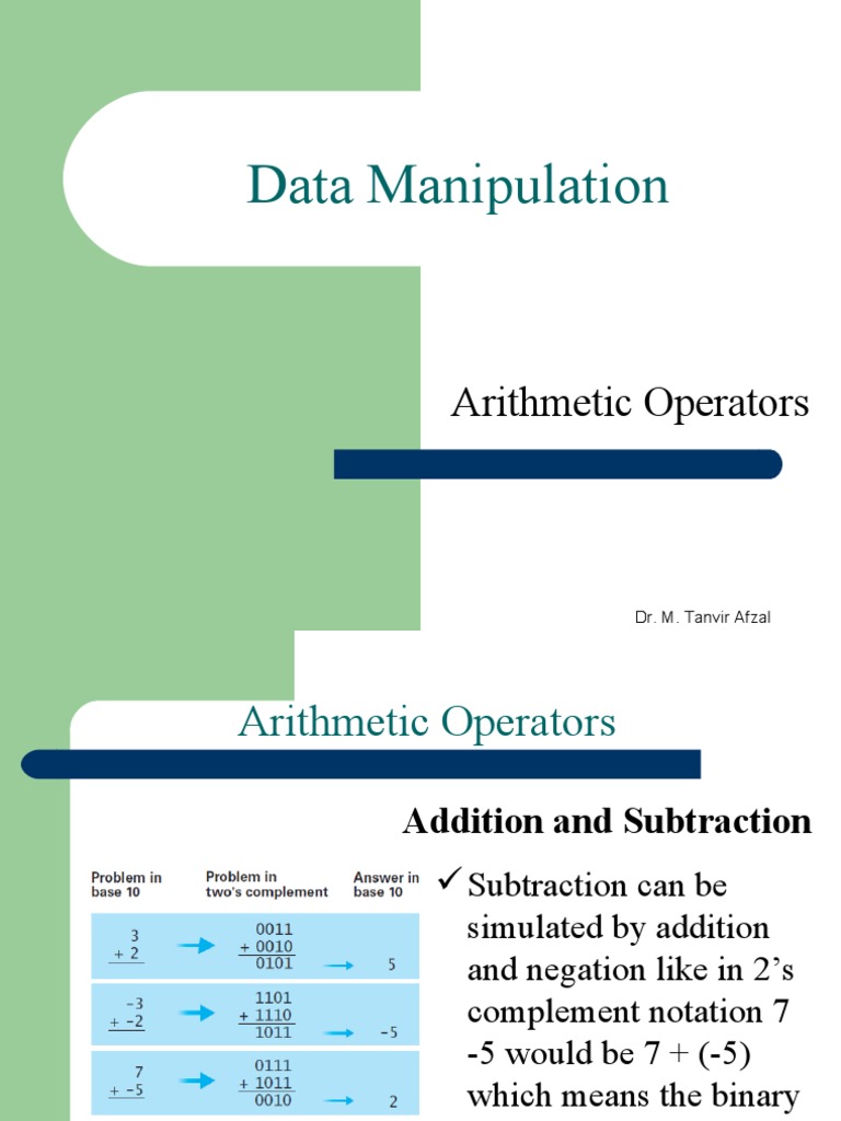 Data Manipulation: Arithmetic Operators | PDF