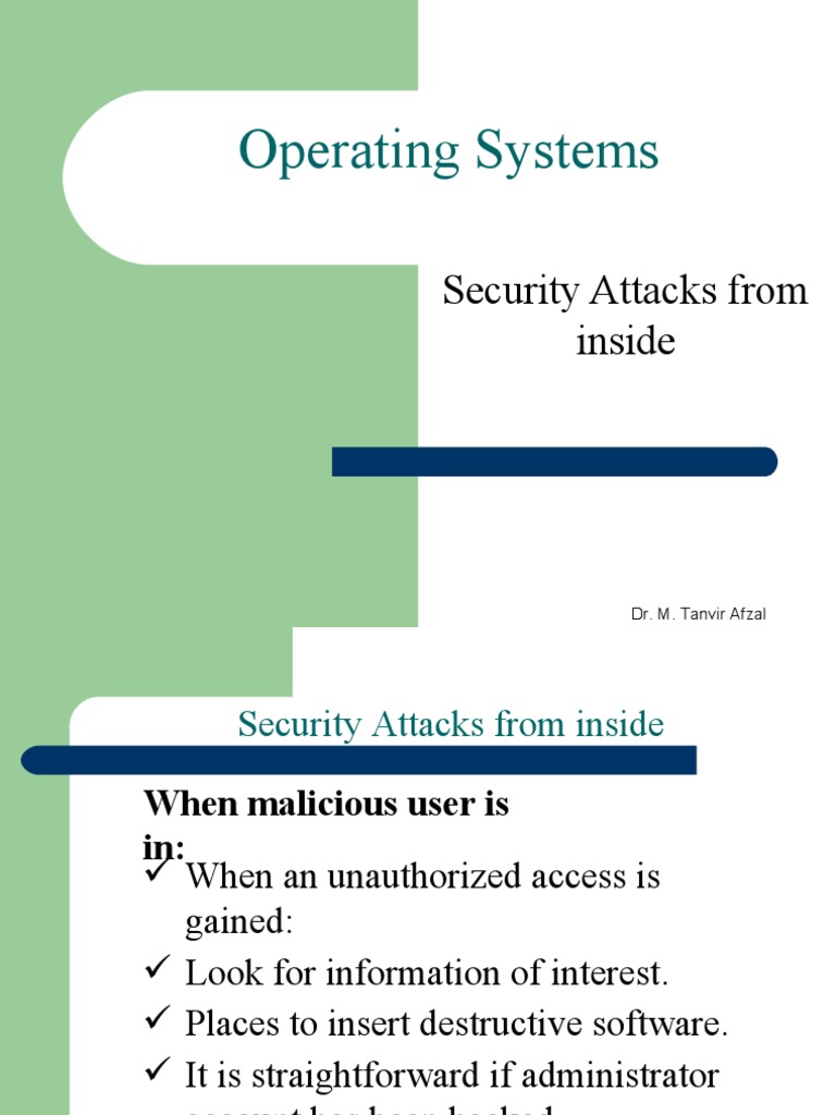 Security Threats from Internal Attacks: Understanding Vulnerabilities ...