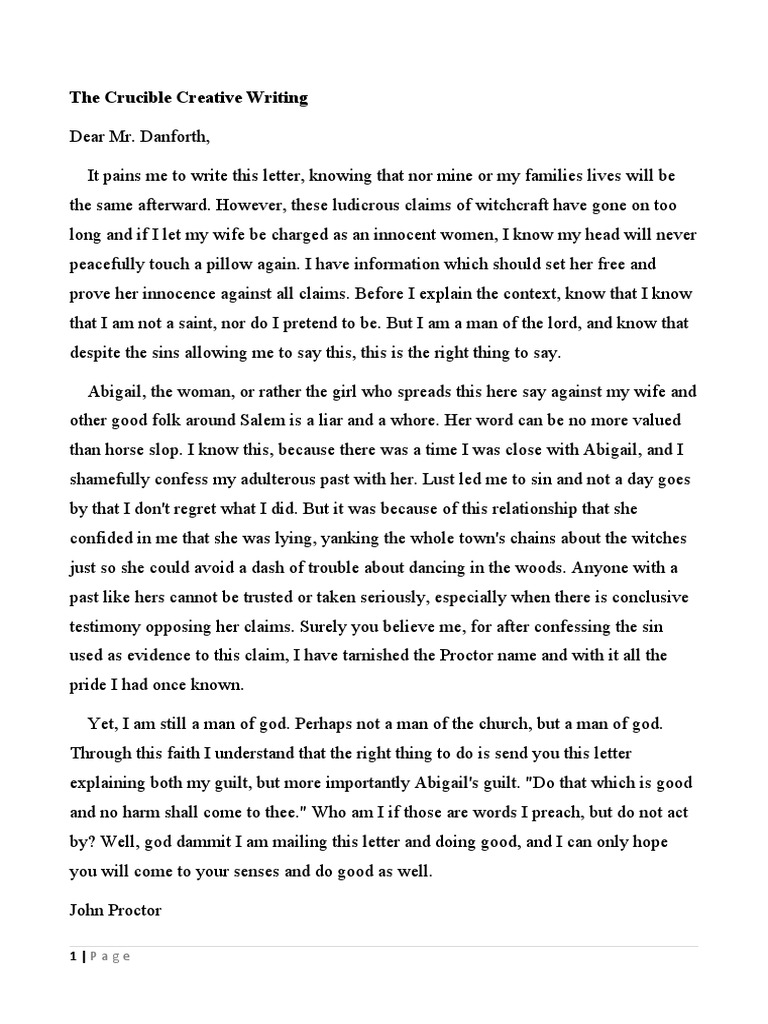 Crucible Creative Writing | PDF | Pontius Pilate | Religion And Belief