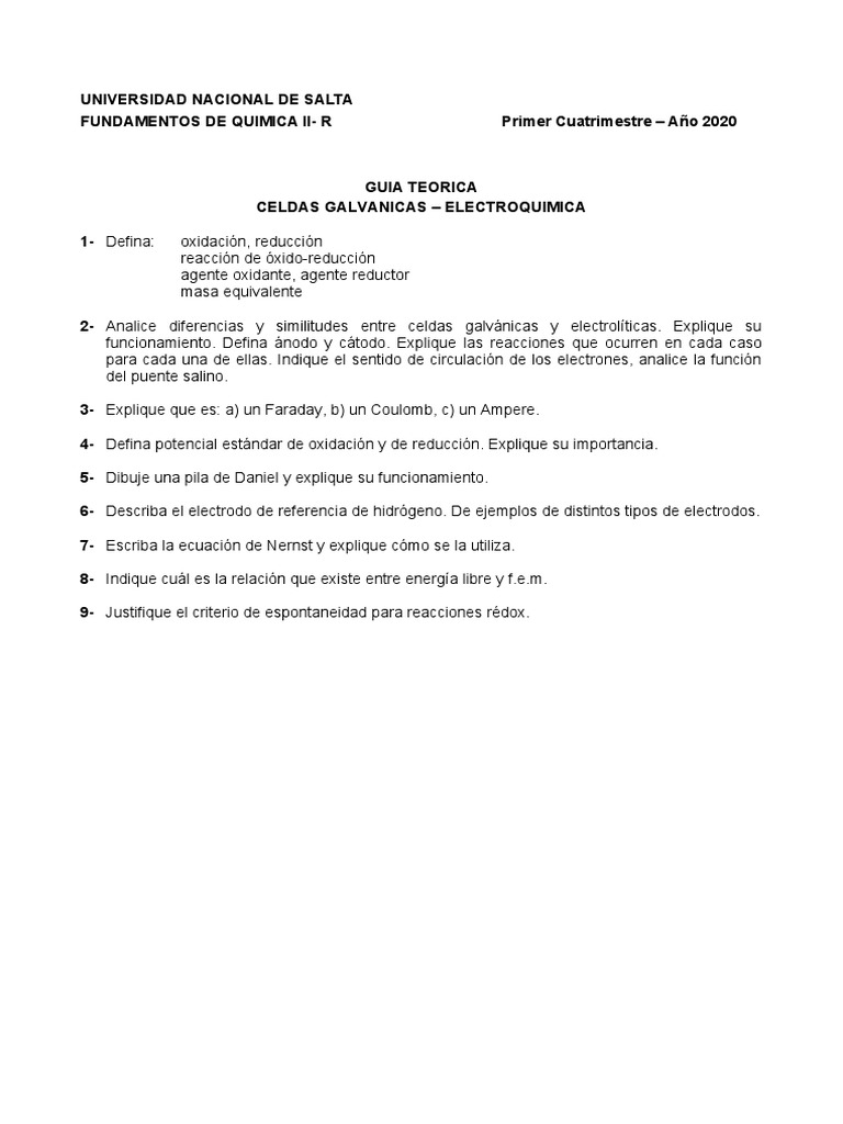 TP10 Y 11CELDAS GALVANICAS Funda2 | PDF | Redox | Cloro