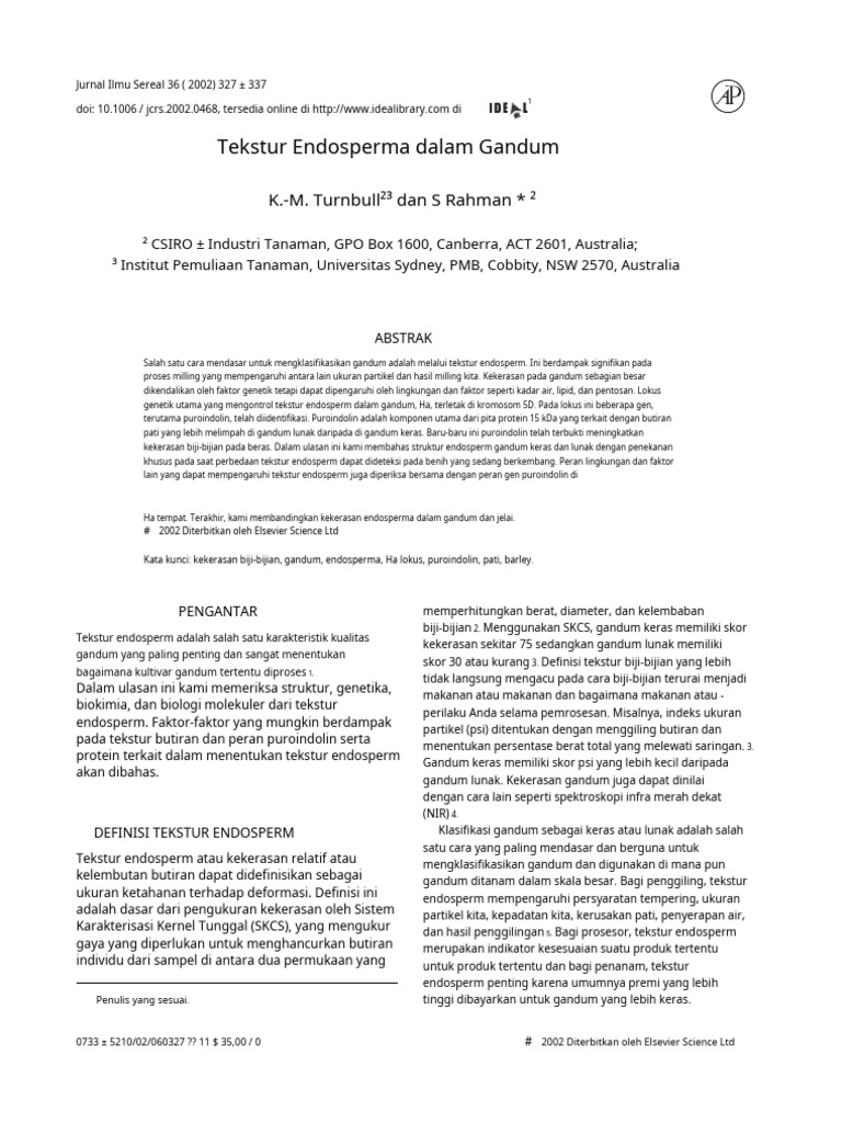 Struktur Endosperma Gandum | PDF