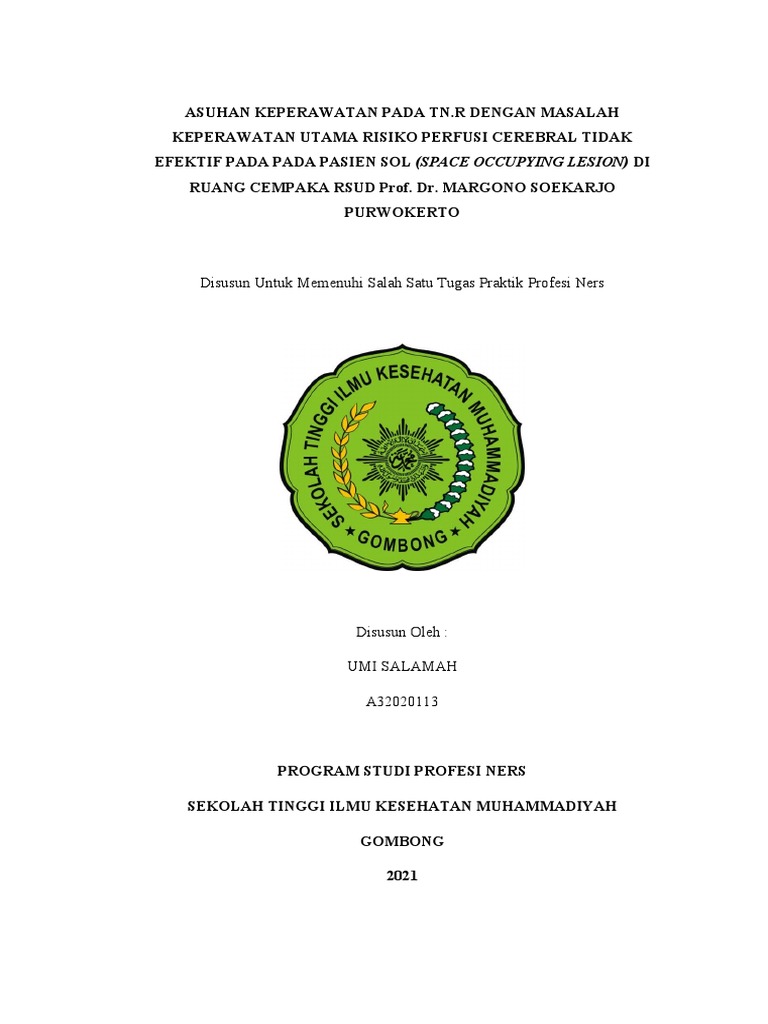 Askep Tumor Otak (Umi Salamah) | PDF | Kesehatan Holistik | Sains & Matematika