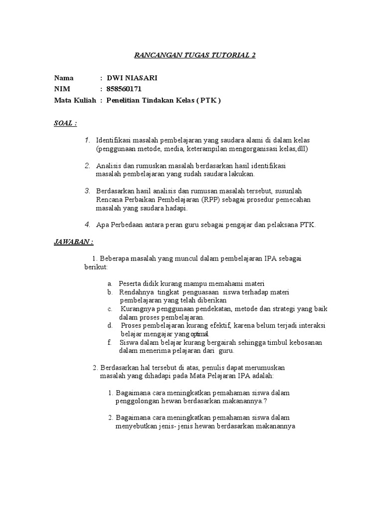 Tugas Tutorial 2 PTK 30-05-2021 | PDF