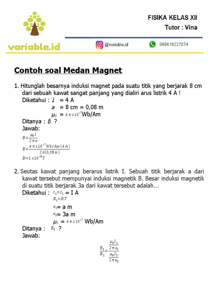 Contoh Soal Medan Magnet | PDF