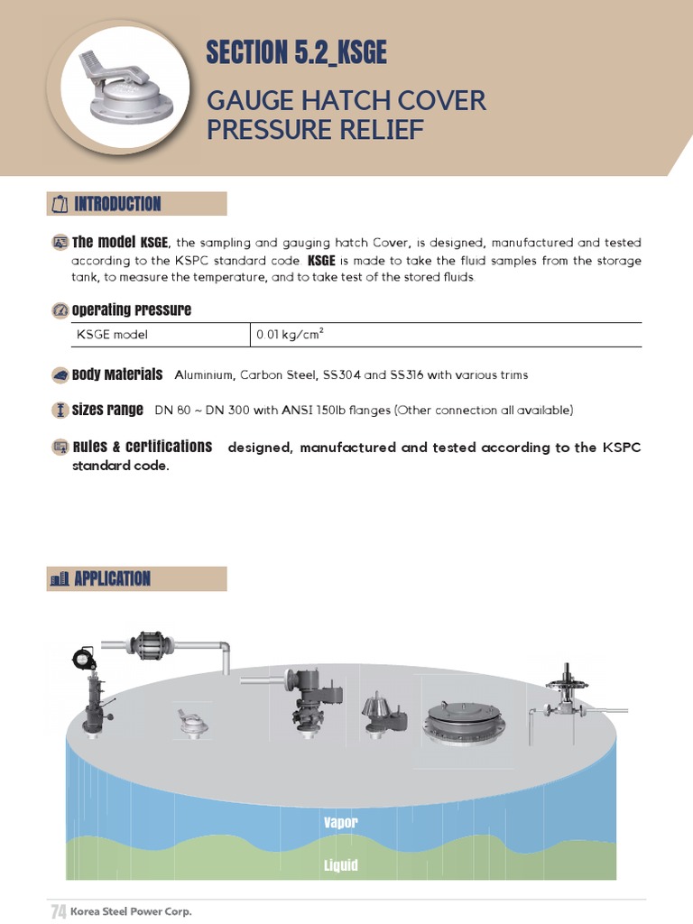 Gauge Hatch Cover Pressure Relief: Section 5.2 - Ksge | PDF | Stainless ...