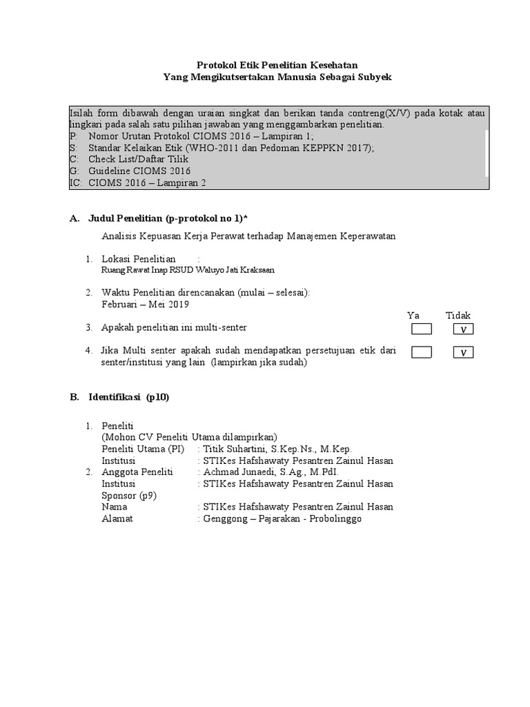 Protokol Etik | PDF