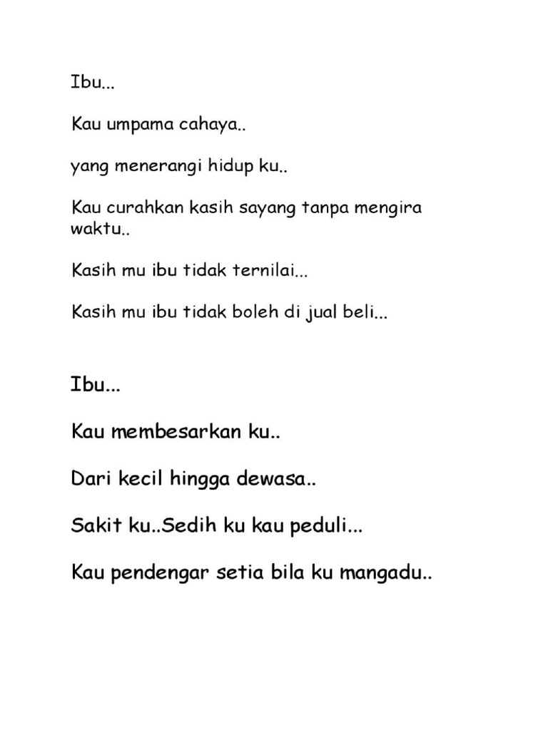 Contoh Sajak | PDF