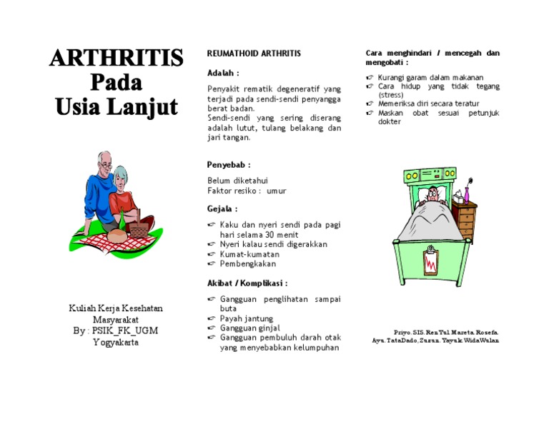 Leaflet Arthritis Lansia | PDF