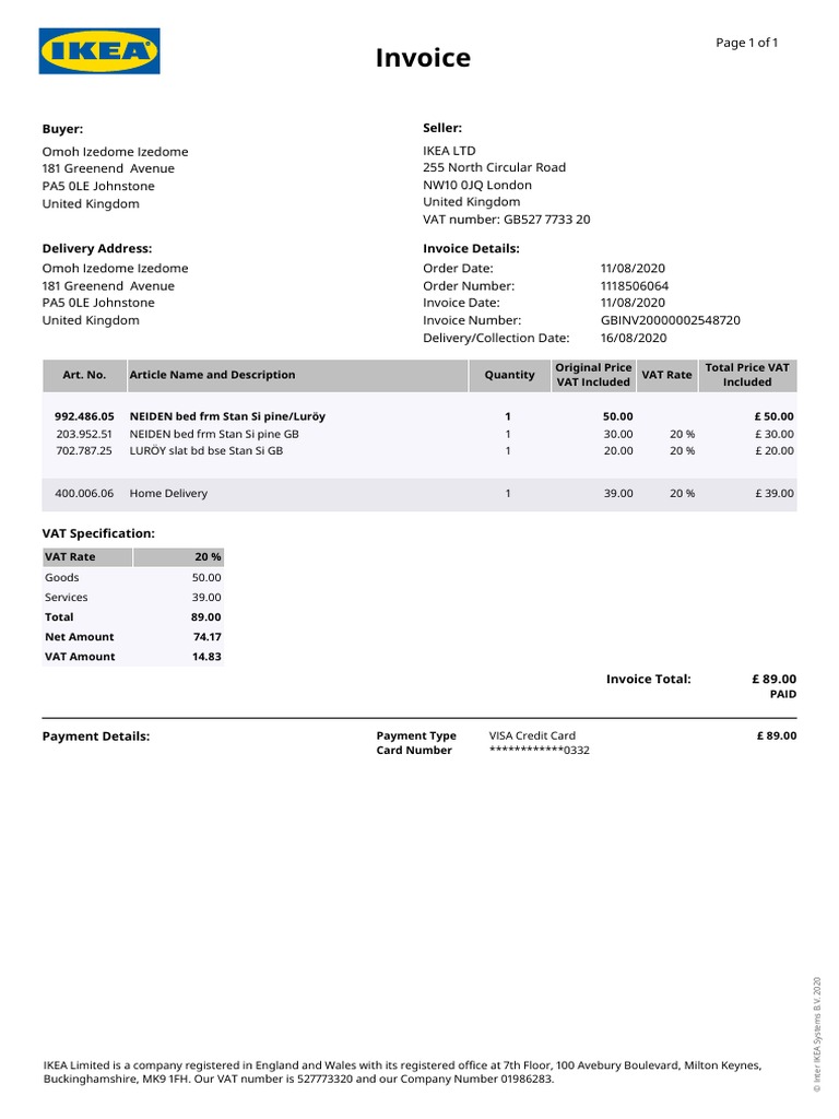 Invoice: Buyer: Seller | PDF | Invoice | Value Added Tax