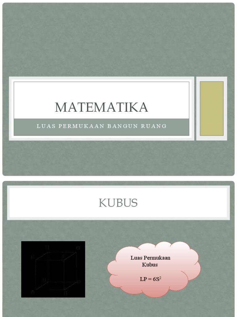 Matematika Luas Permukaan Bangun Ruang | PDF | Metode & Bahan Ajar | Griya & Taman