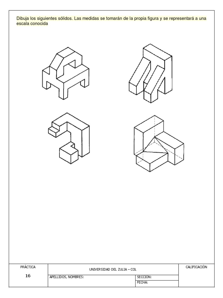 Prc3a1ctica 9 - Dibujos Isometricos | PDF