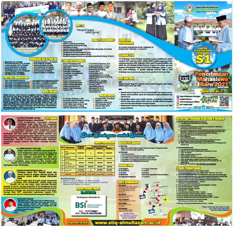 Brosur STIQ Al-Multazam 2021 PDF | PDF