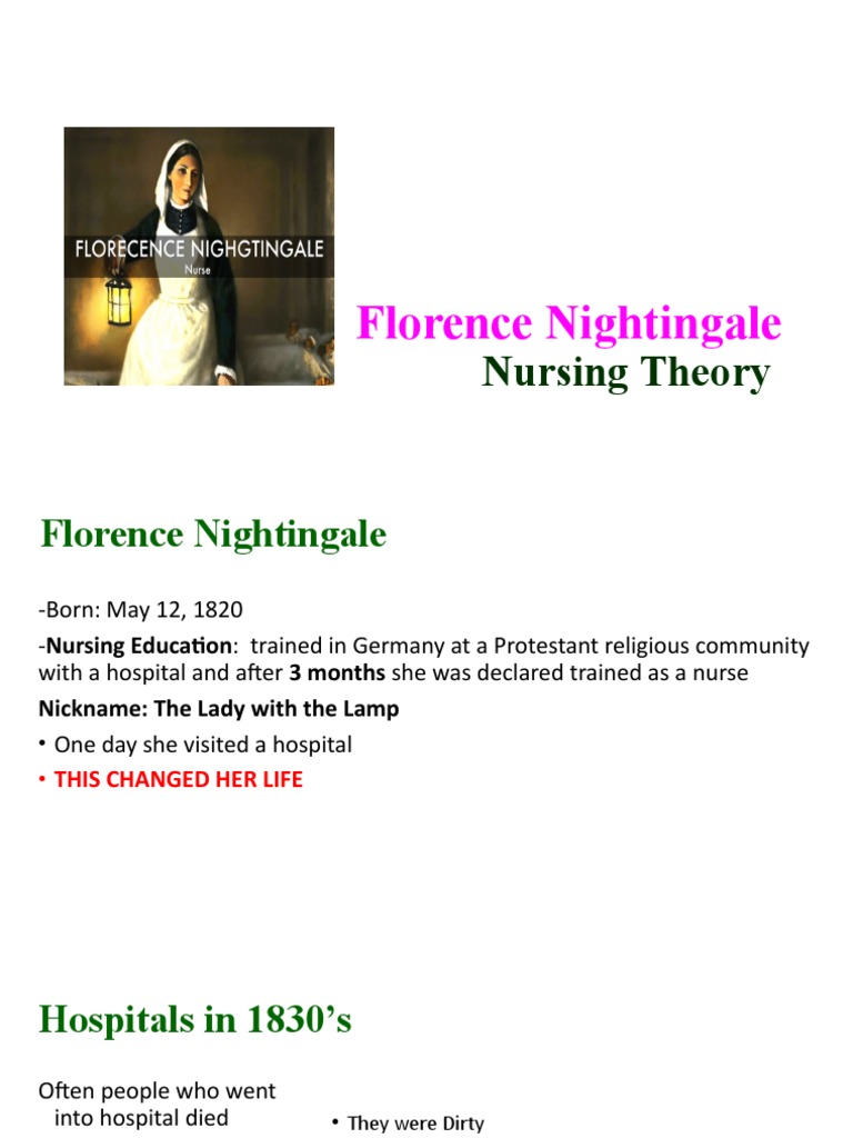 Florence Nightingale: Nursing Theory | PDF | Florence Nightingale | Nursing