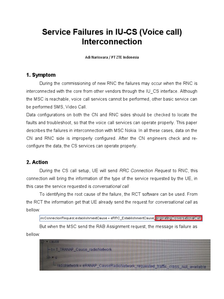 Experience Share Voice Call Failure | PDF | Telecommunications ...