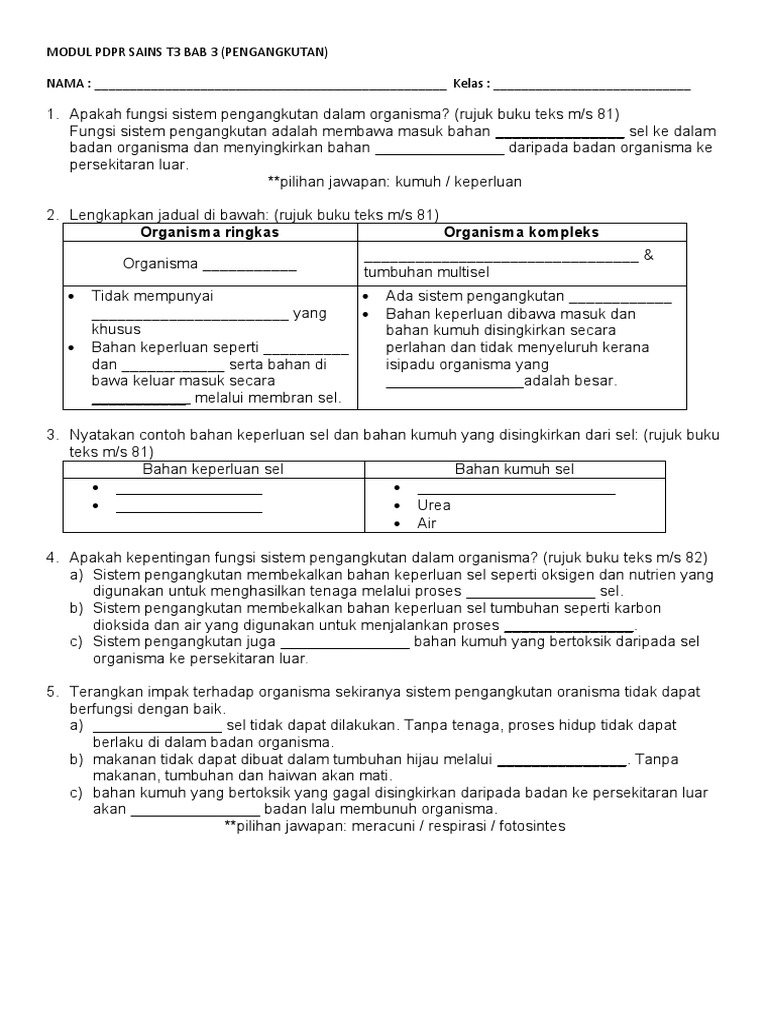 Modul PDPR Sains t3 | PDF