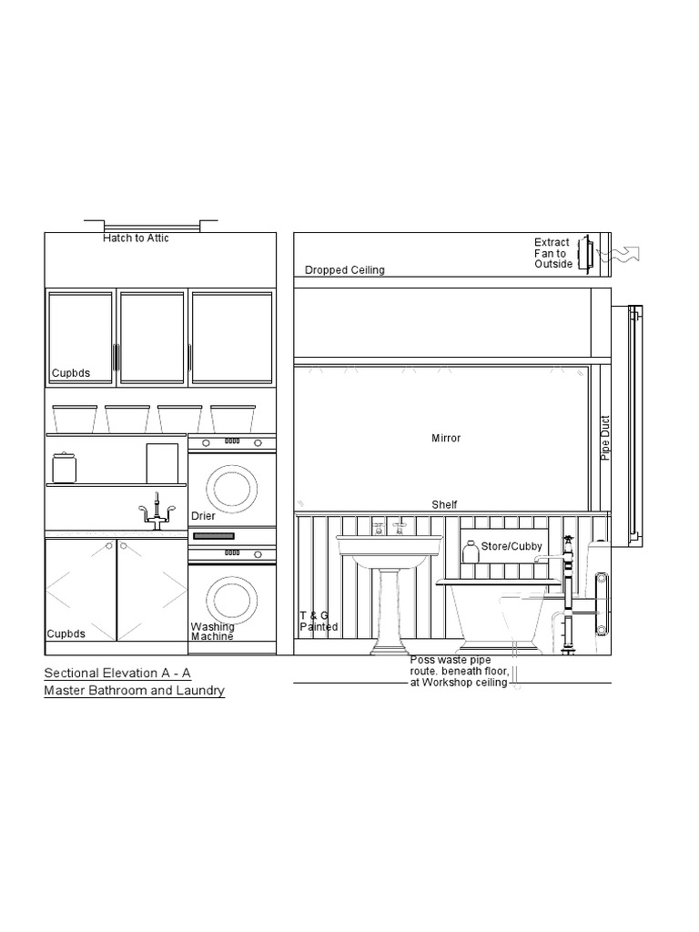 Master Bathroom Elevation Details | PDF