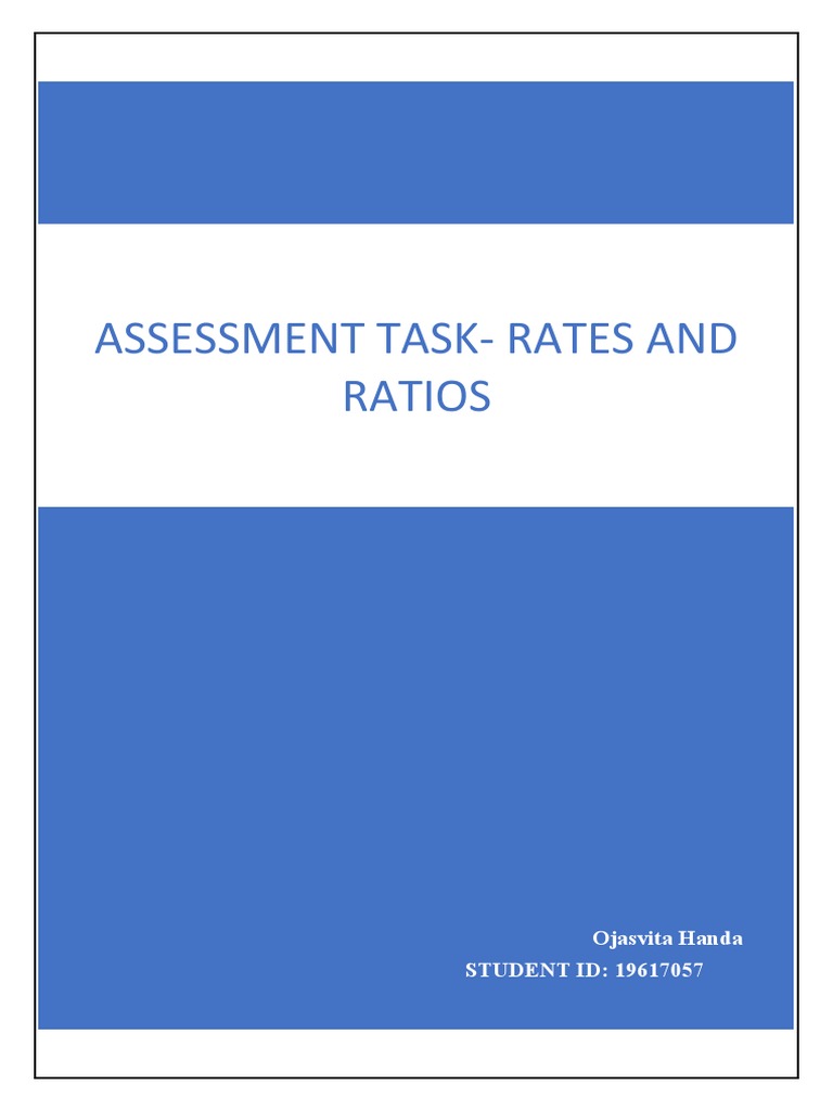 Year 12 Rates and Ratios Assessment | PDF