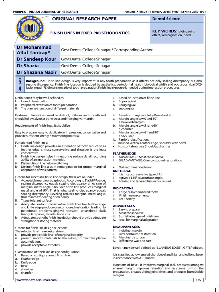 Finish Line | PDF | Periodontology | Dentistry Branches