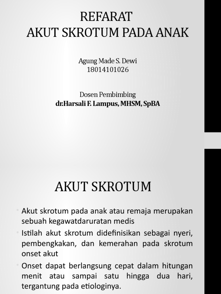 Penanganan Akut Skrotum pada Anak | PDF