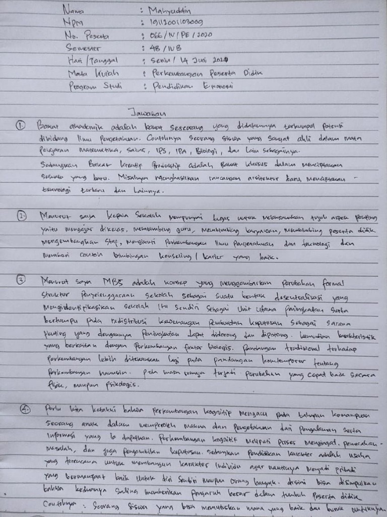 Mahyuddin - Perkembangan Peserta Didik | PDF