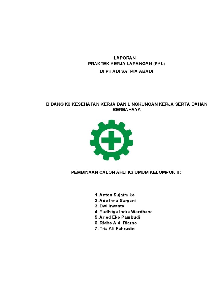 Laporan PKL K3 di PT Adi Satria Abadi | PDF